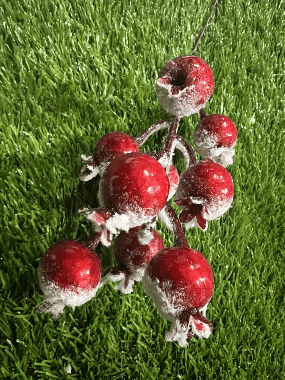 Large frosted berry pick - Build-a-Wreath